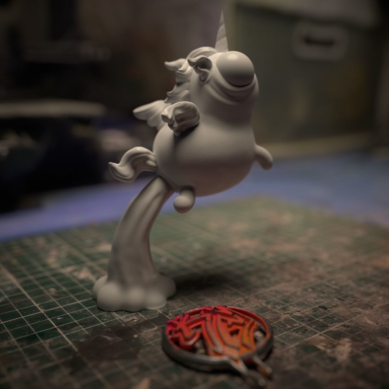 Rainbow unicorn 3D model 3D printable | CGTrader