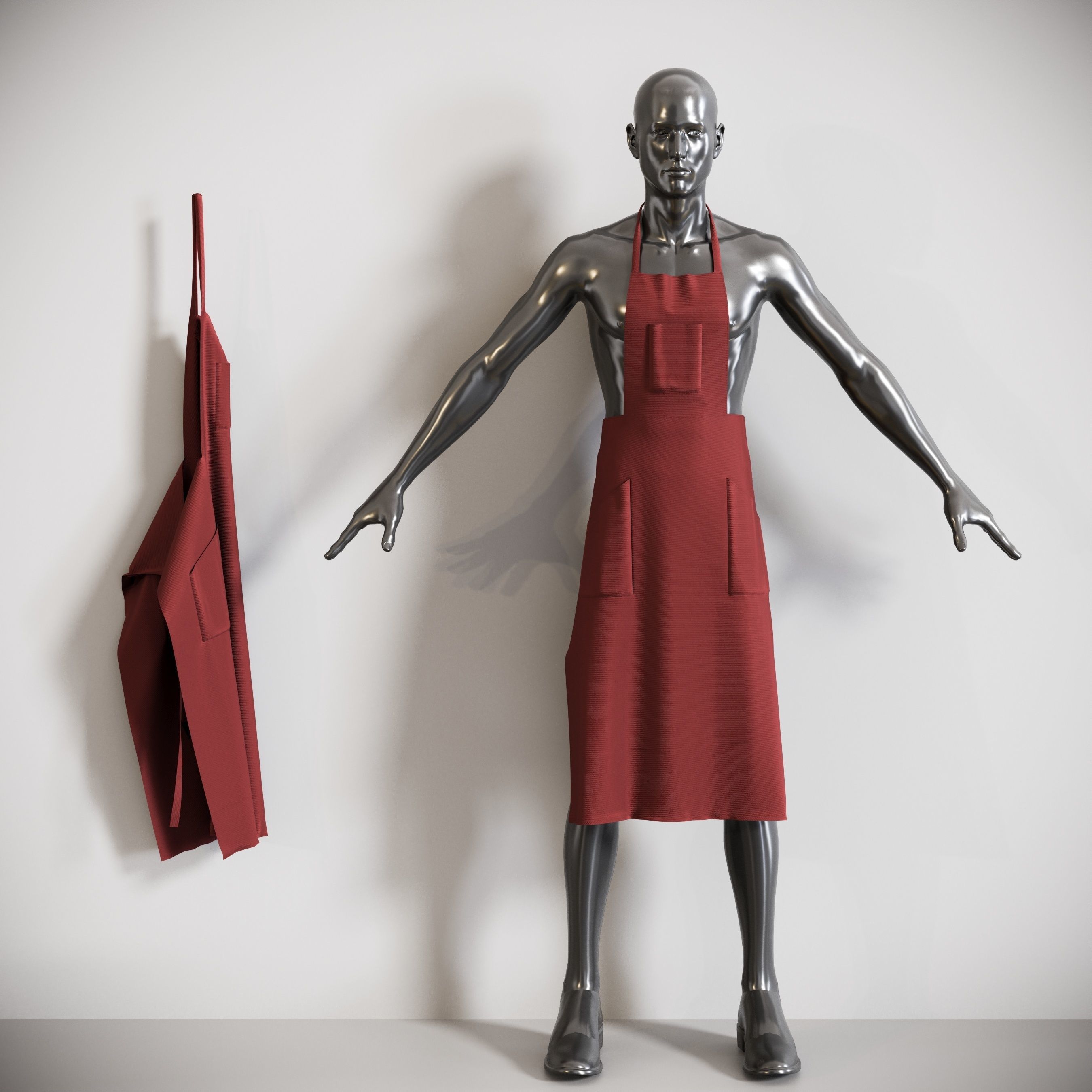 3D model APRON two mannequins wearing aprons VR / AR / low-poly | CGTrader