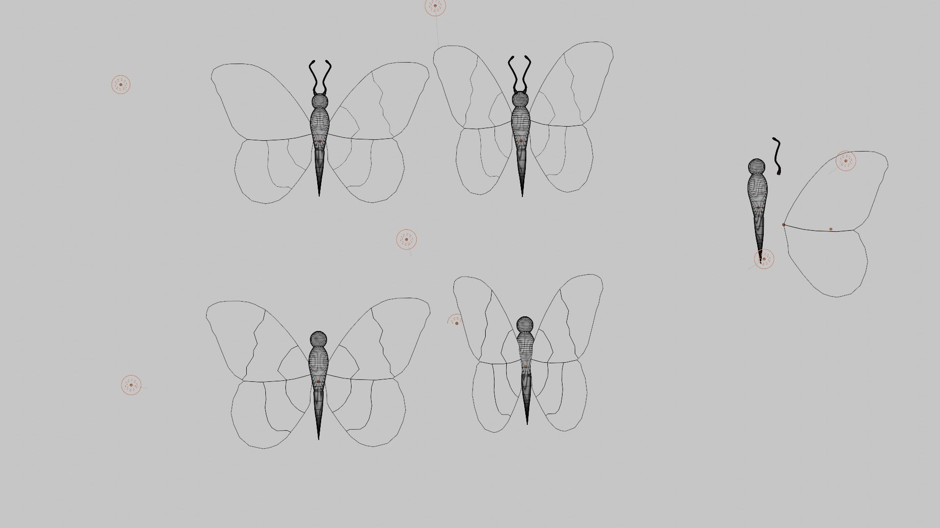 Butterfly animated butterflies free 3D model | CGTrader
