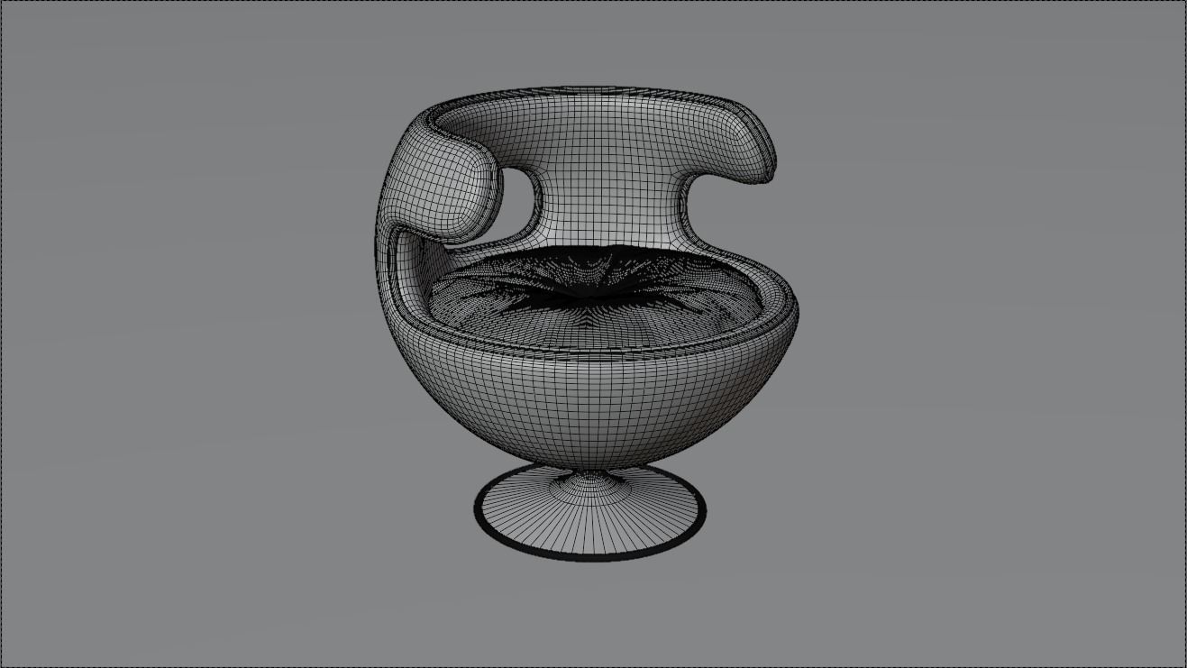 armchair hemisphere 3D model | CGTrader