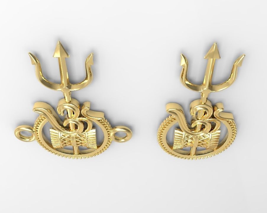 trident om sign 3D model 3D printable | CGTrader