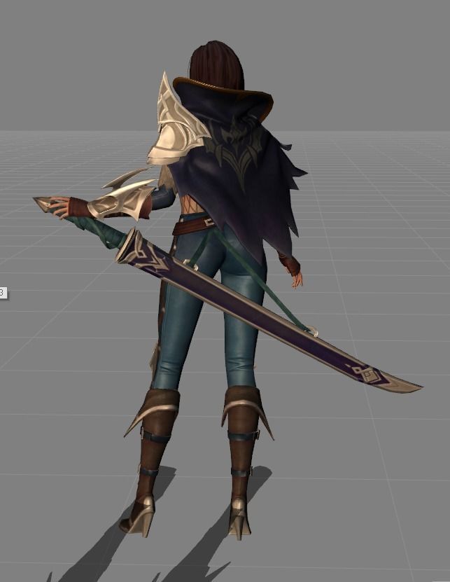benedetta 3d female character holding sword 3D model animated rigged ...