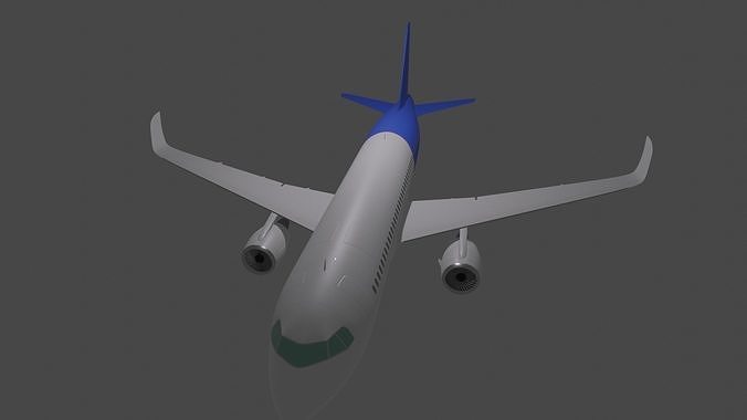 3D model plane airplane in sky VR / AR / low-poly | CGTrader