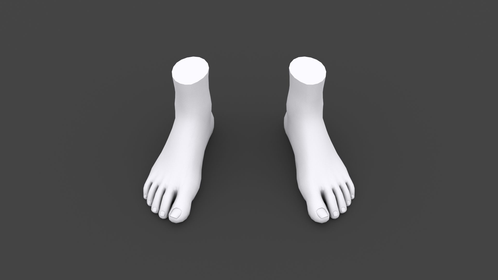 3D model FOOT-003 Rigged Feet VR / AR / low-poly | CGTrader