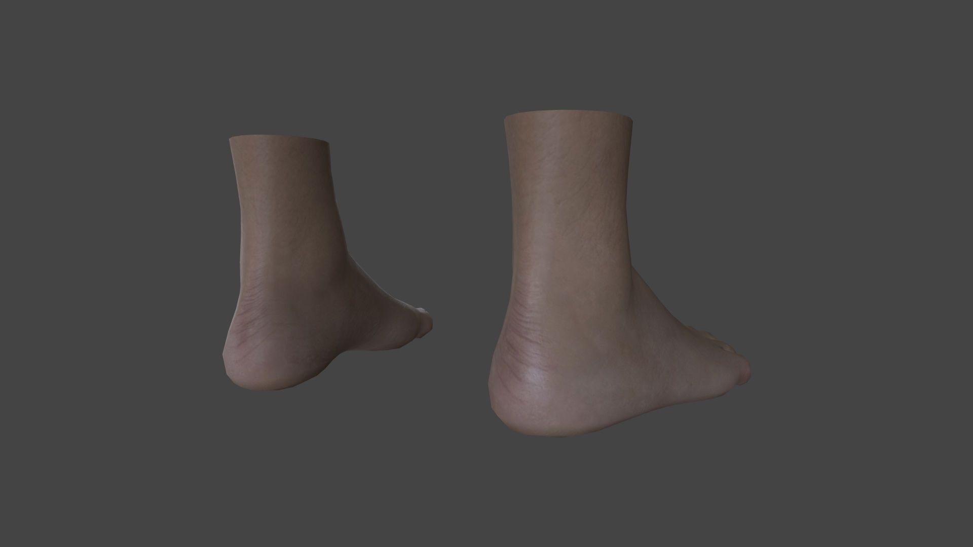 3D model FOOT-003 Rigged Feet VR / AR / low-poly | CGTrader