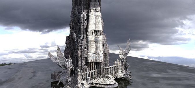 Dark Void Cathedral tower 1 3D model | CGTrader