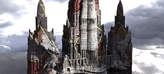 Red Angel Portal Tower Kit bash 2 3D model | CGTrader