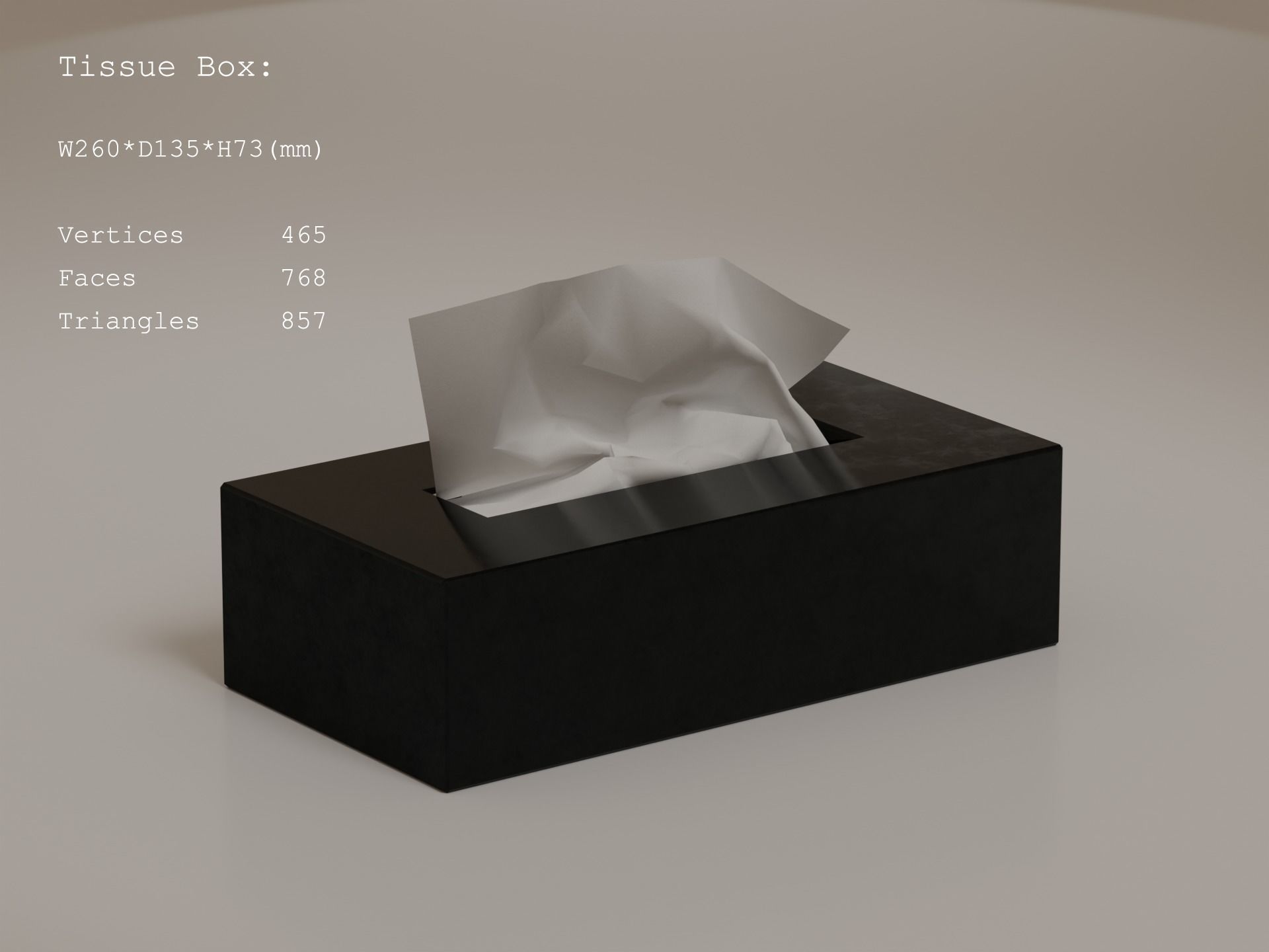Tissue Box free VR / AR / low-poly 3D model | CGTrader