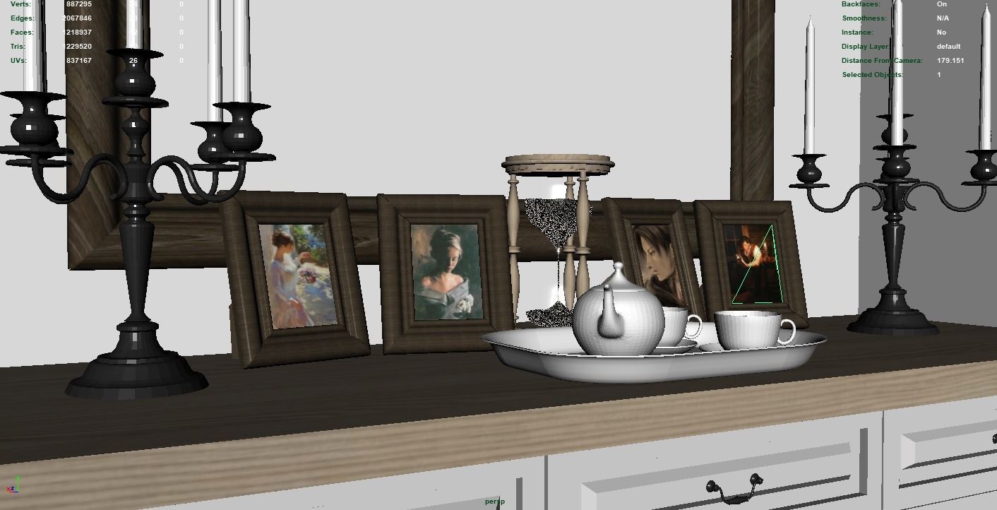 Grey Bedroom Interior Set free 3D model | CGTrader