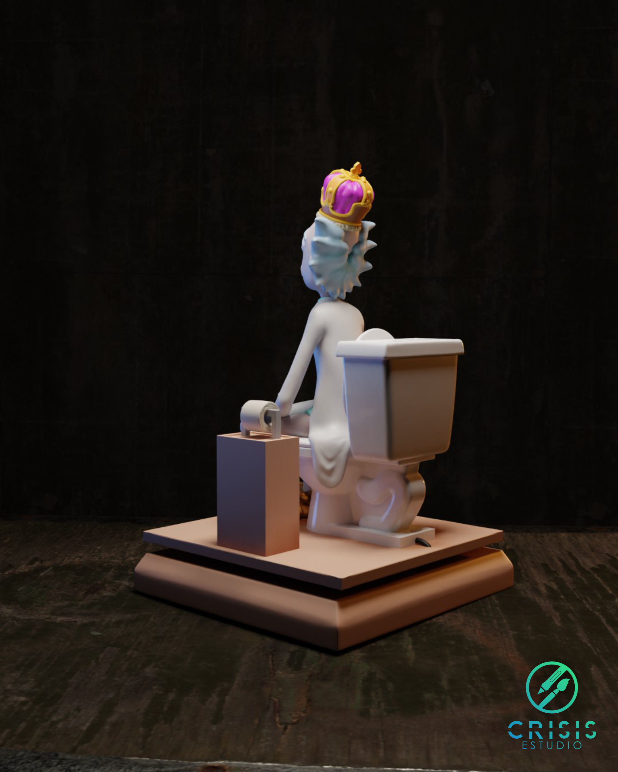 King of shit Rick and morty Fan Art Toy 3d print 3D model 3D printable ...