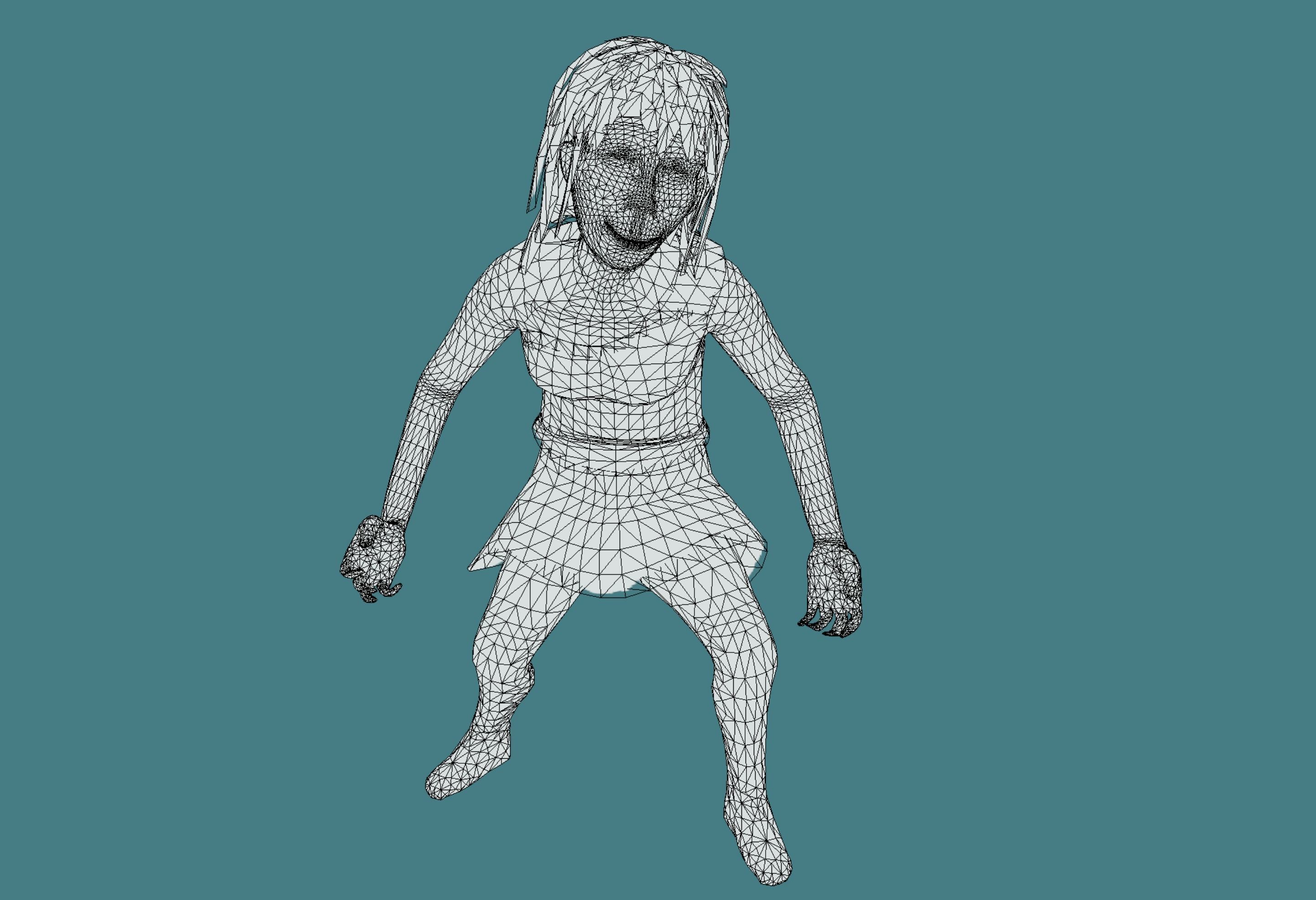 3D model Caveman Family VR / AR / low-poly rigged animated | CGTrader