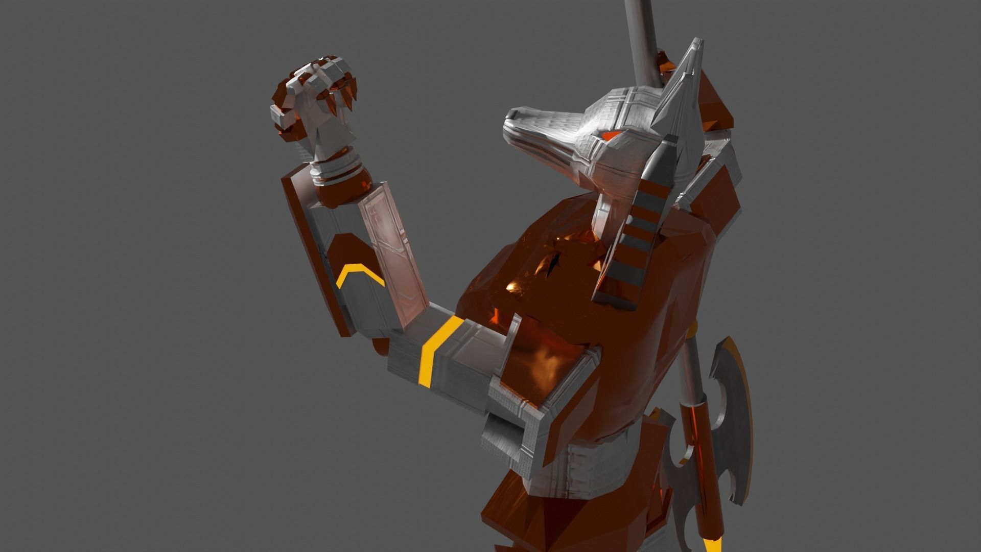 Mech Anubis 3D model animated rigged | CGTrader