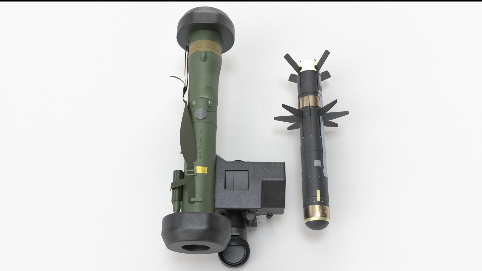 Javelin FGM-148 Anti-Tank Missile with Launcher 3D model | CGTrader