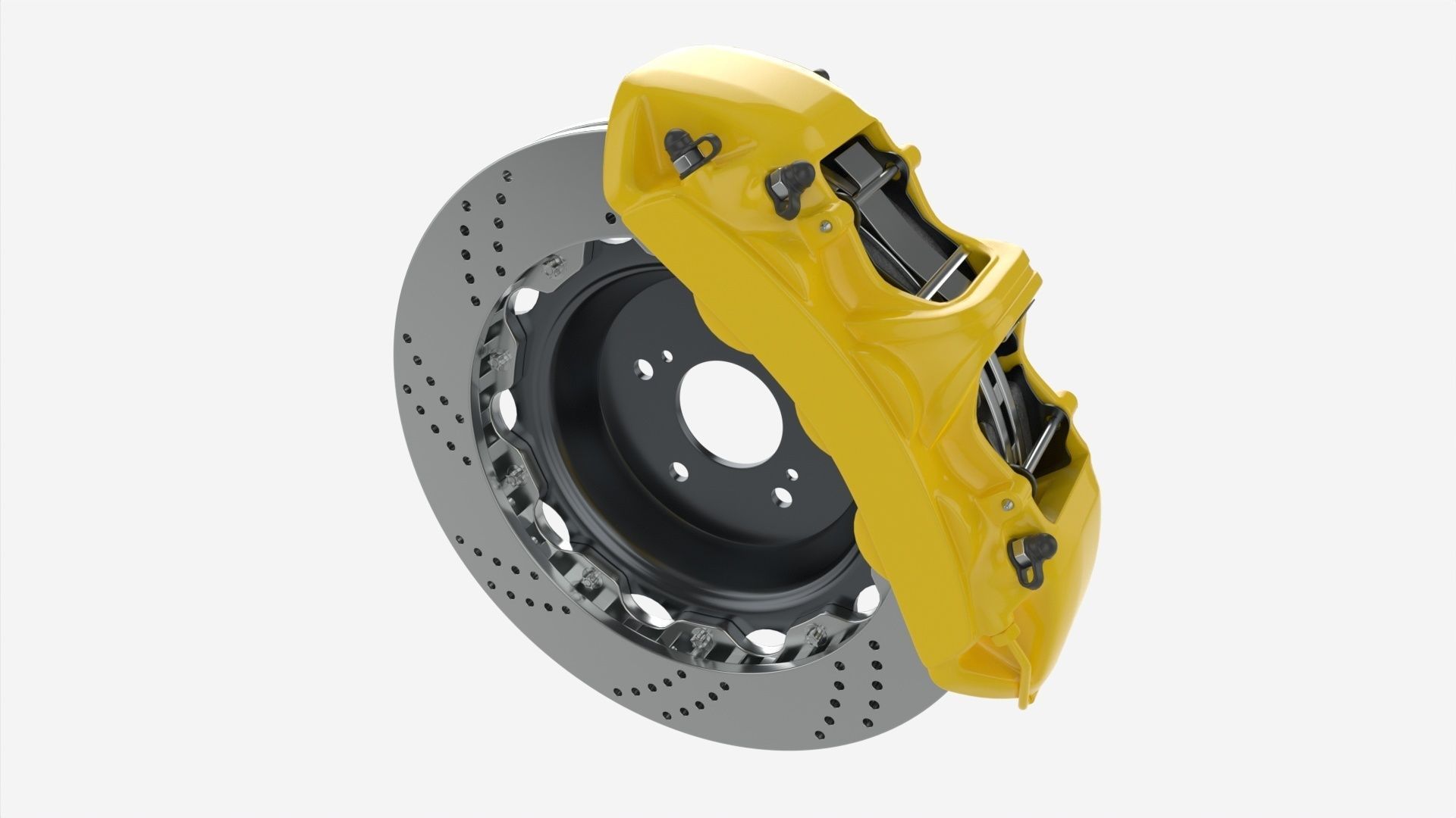 Brake disk with caliper 3D model | CGTrader