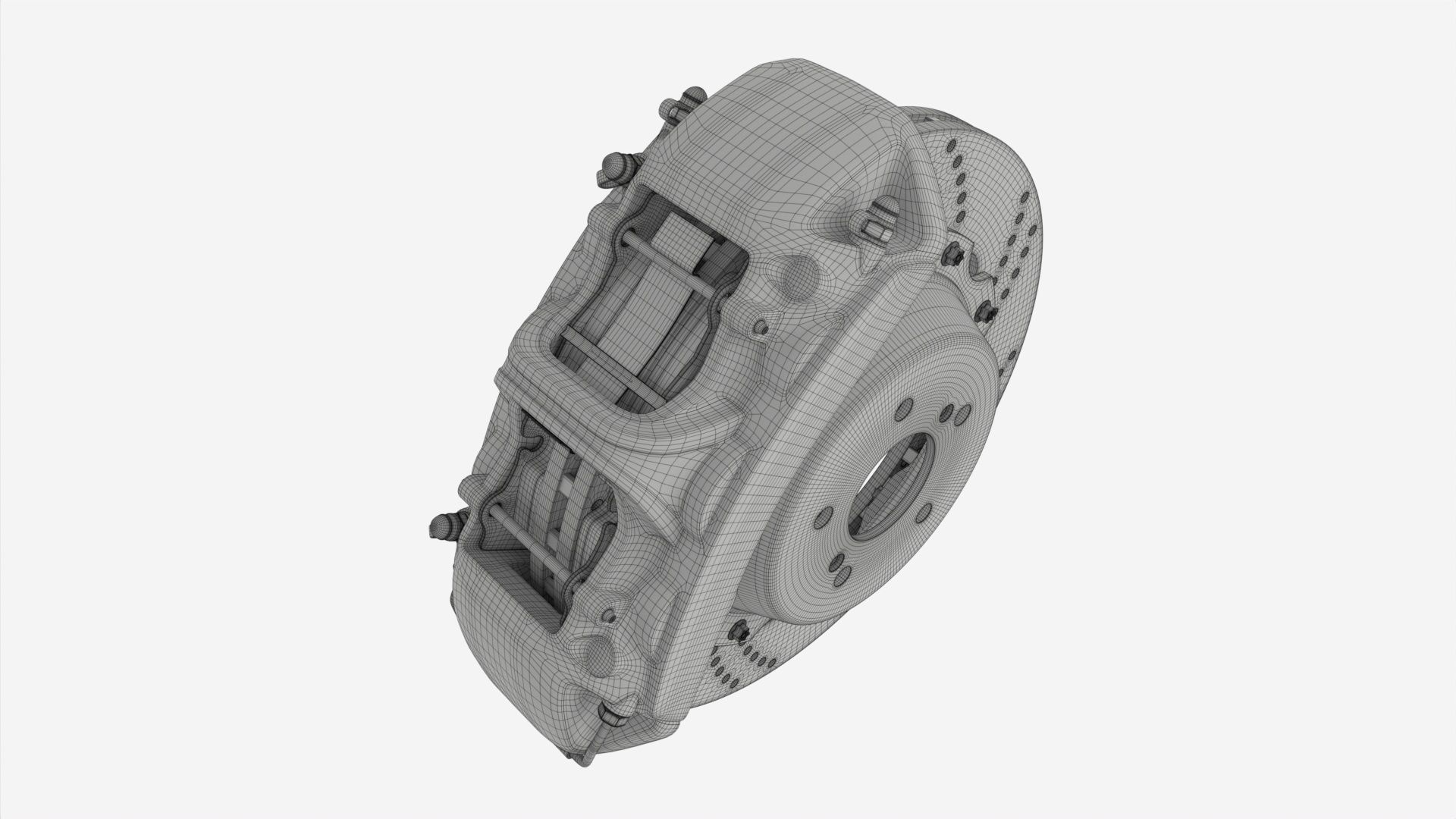Brake disk with caliper 3D model | CGTrader
