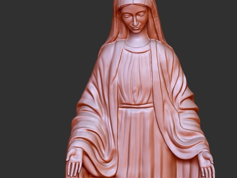 Mary standing statue 3D model 3D printable | CGTrader