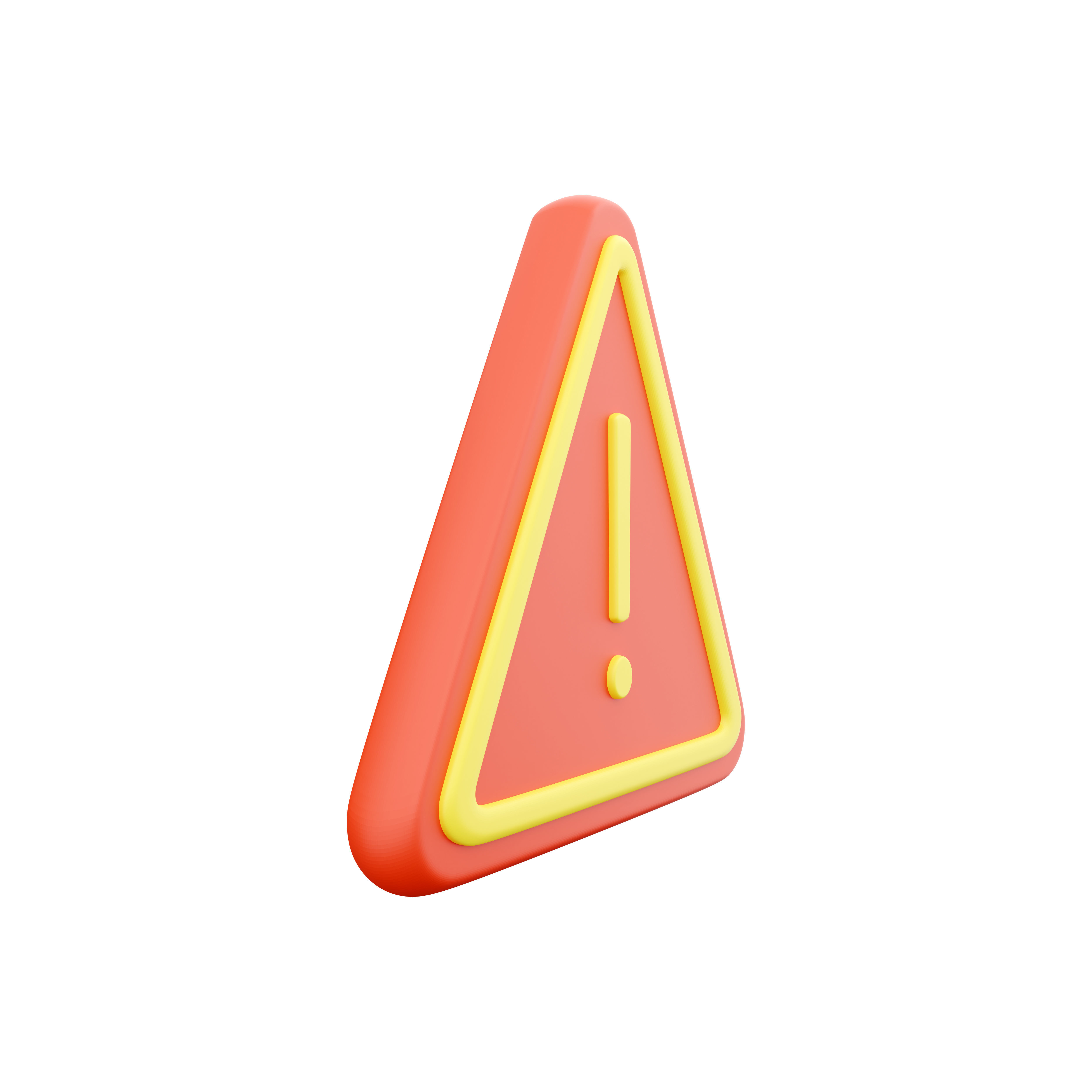 3D red warning sign icon 3D model | CGTrader
