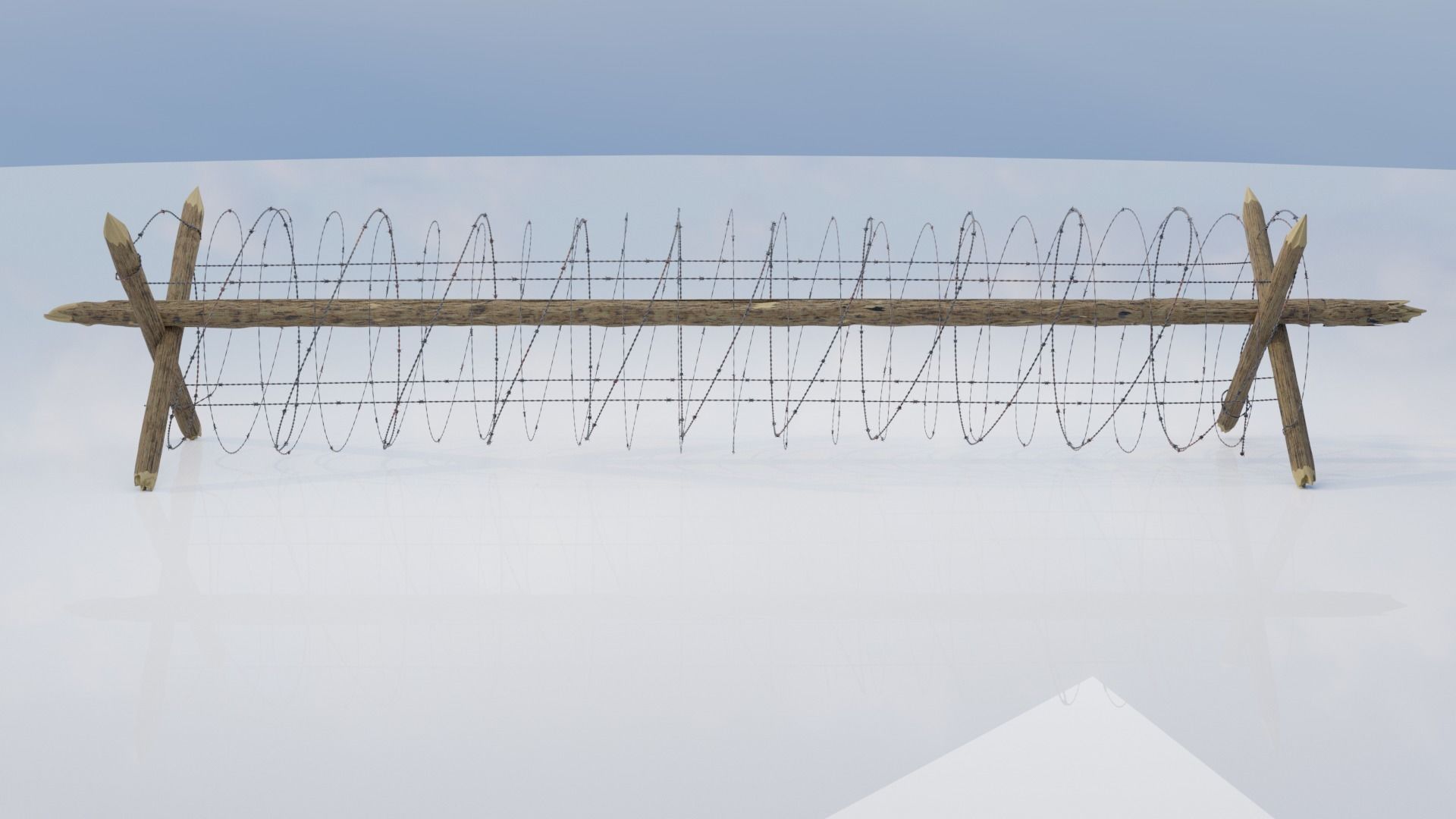 Barb wire anti infantry free 3D model | CGTrader