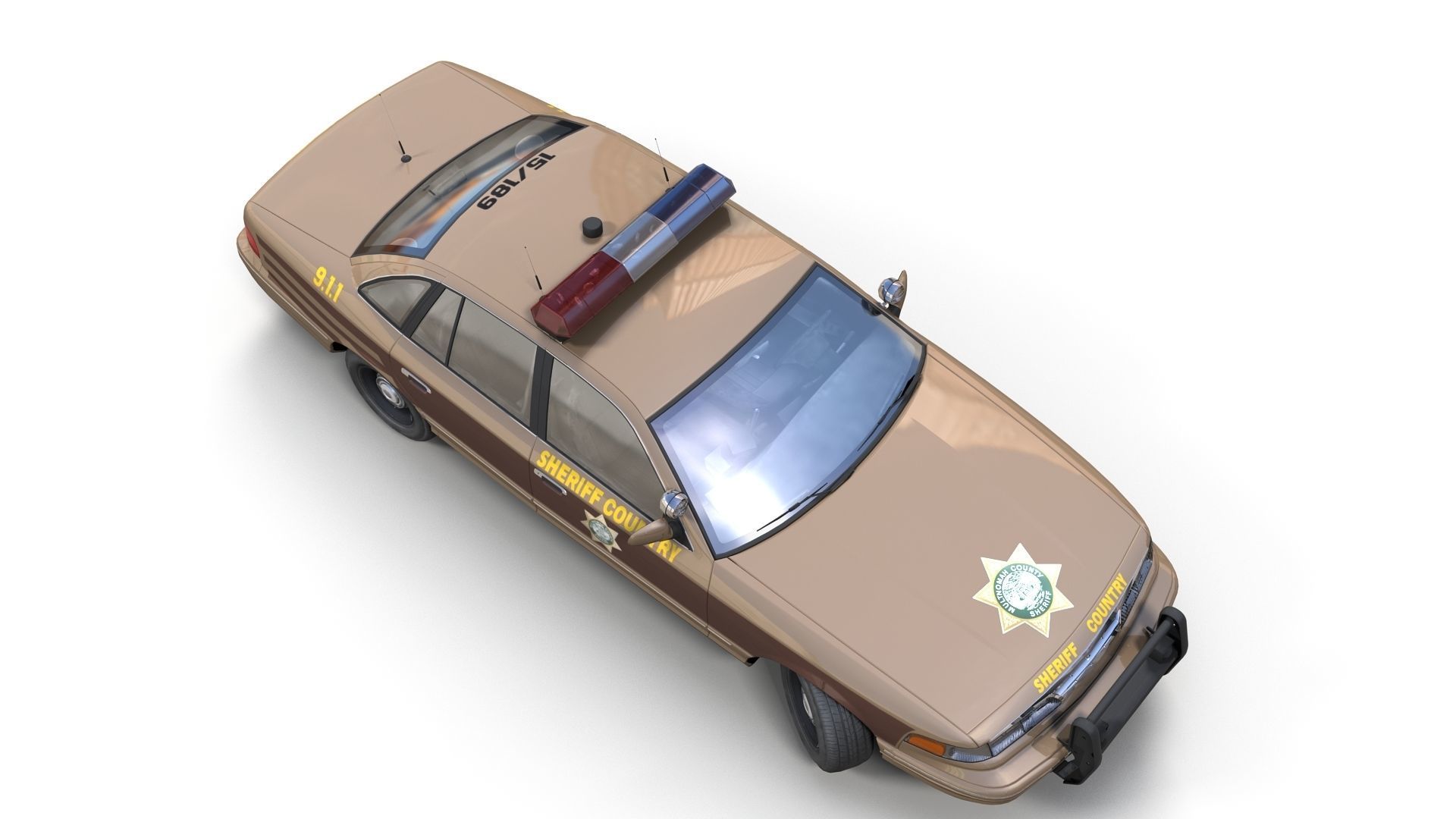 3D model American sheriff police car VR / AR / low-poly | CGTrader