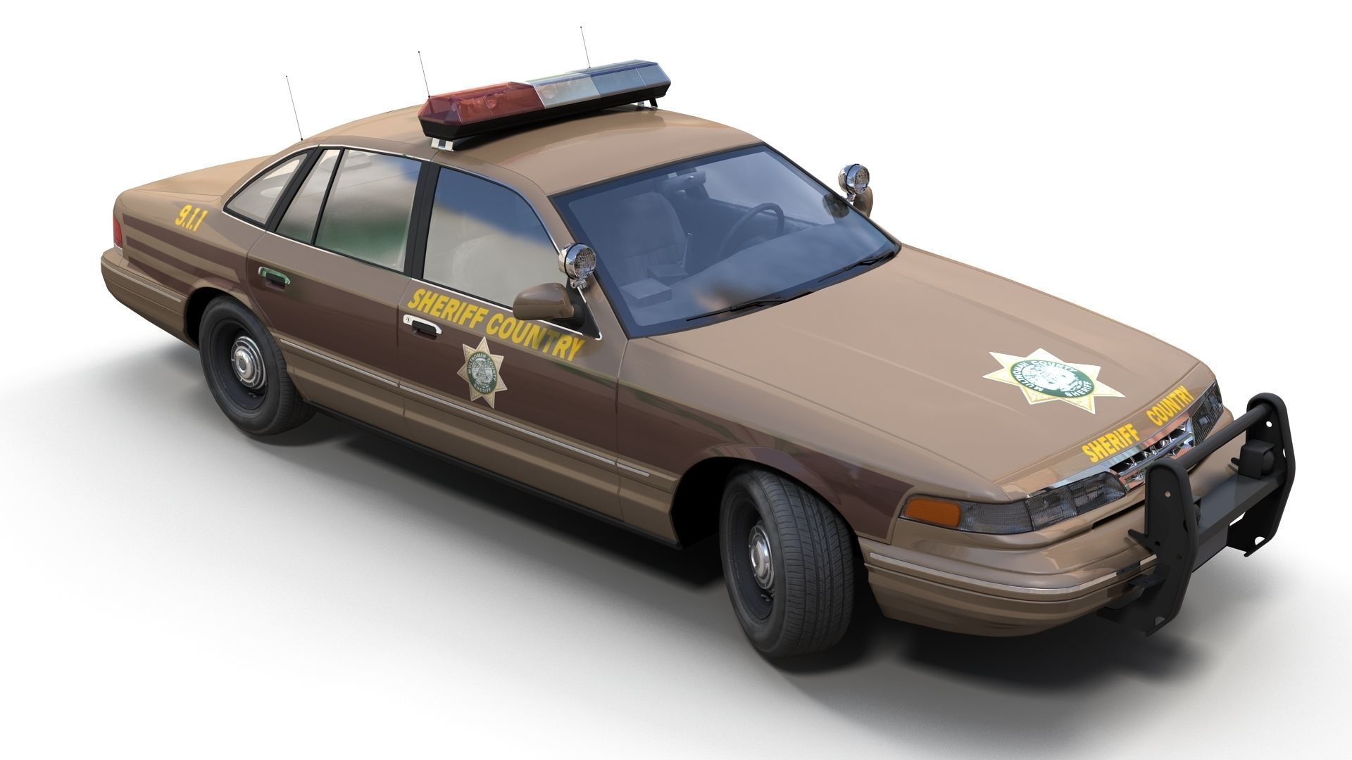 3D model American sheriff police car VR / AR / low-poly | CGTrader