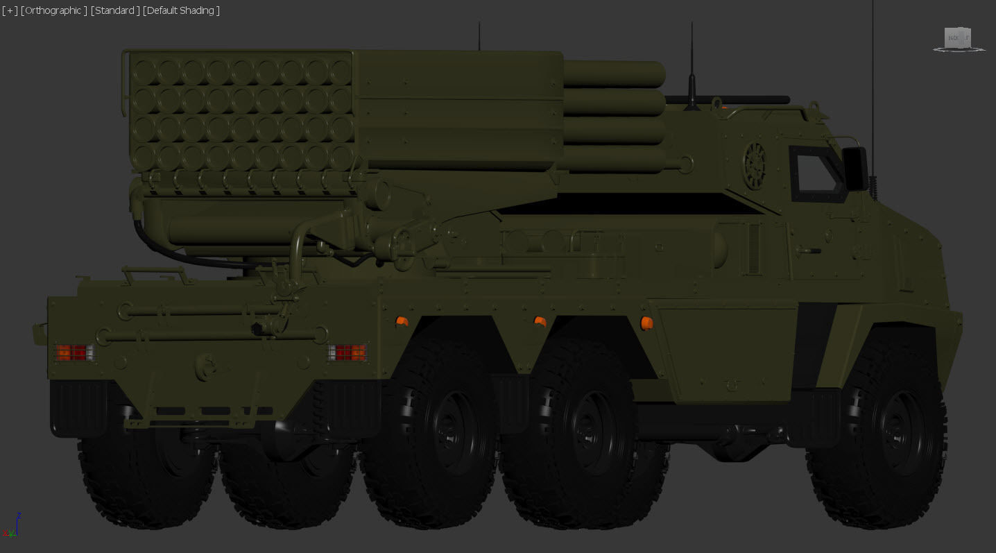 Military rocket launcher vehicle 3D model | CGTrader