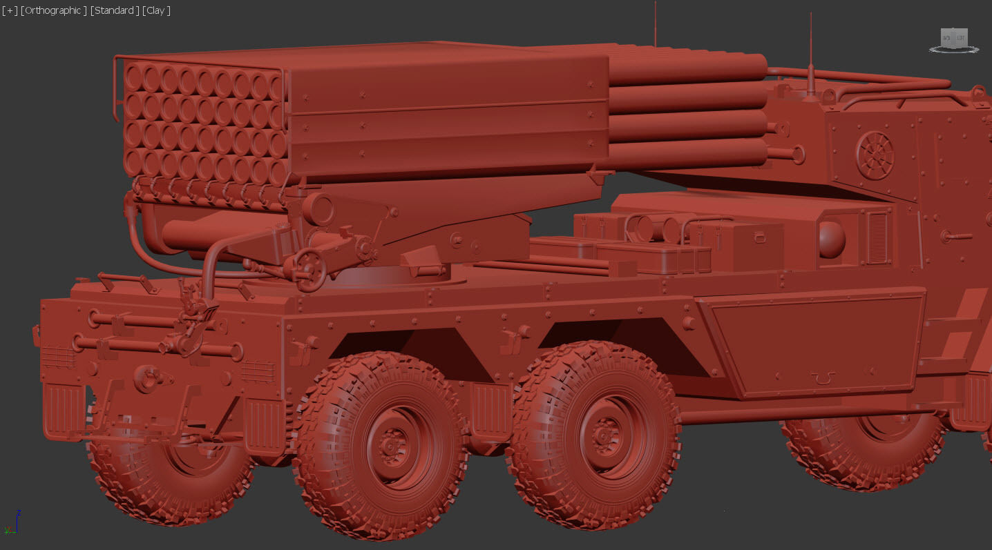 Military rocket launcher vehicle 3D model | CGTrader