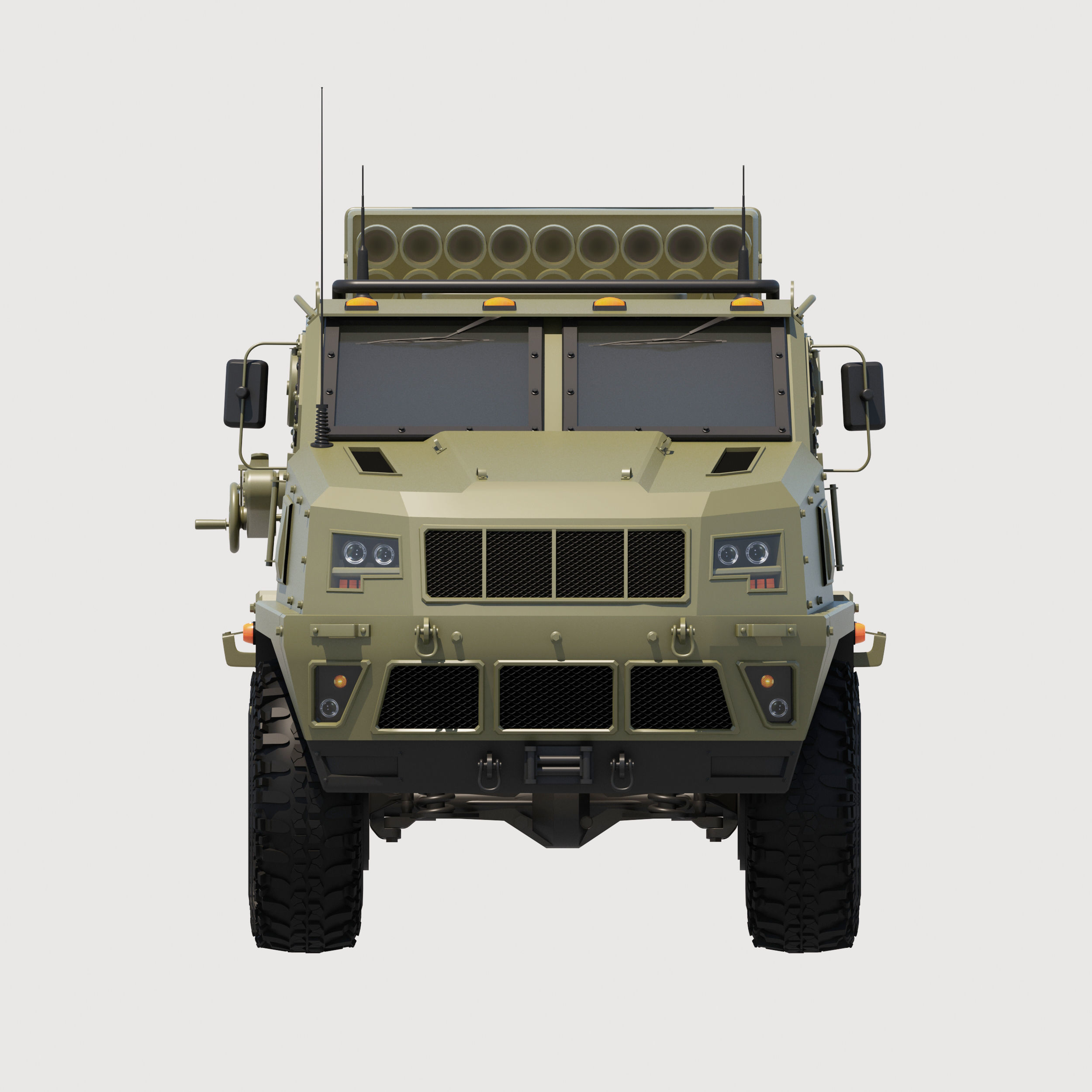 Military rocket launcher vehicle 3D model | CGTrader
