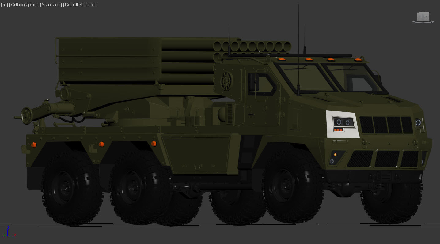 Military rocket launcher vehicle 3D model | CGTrader