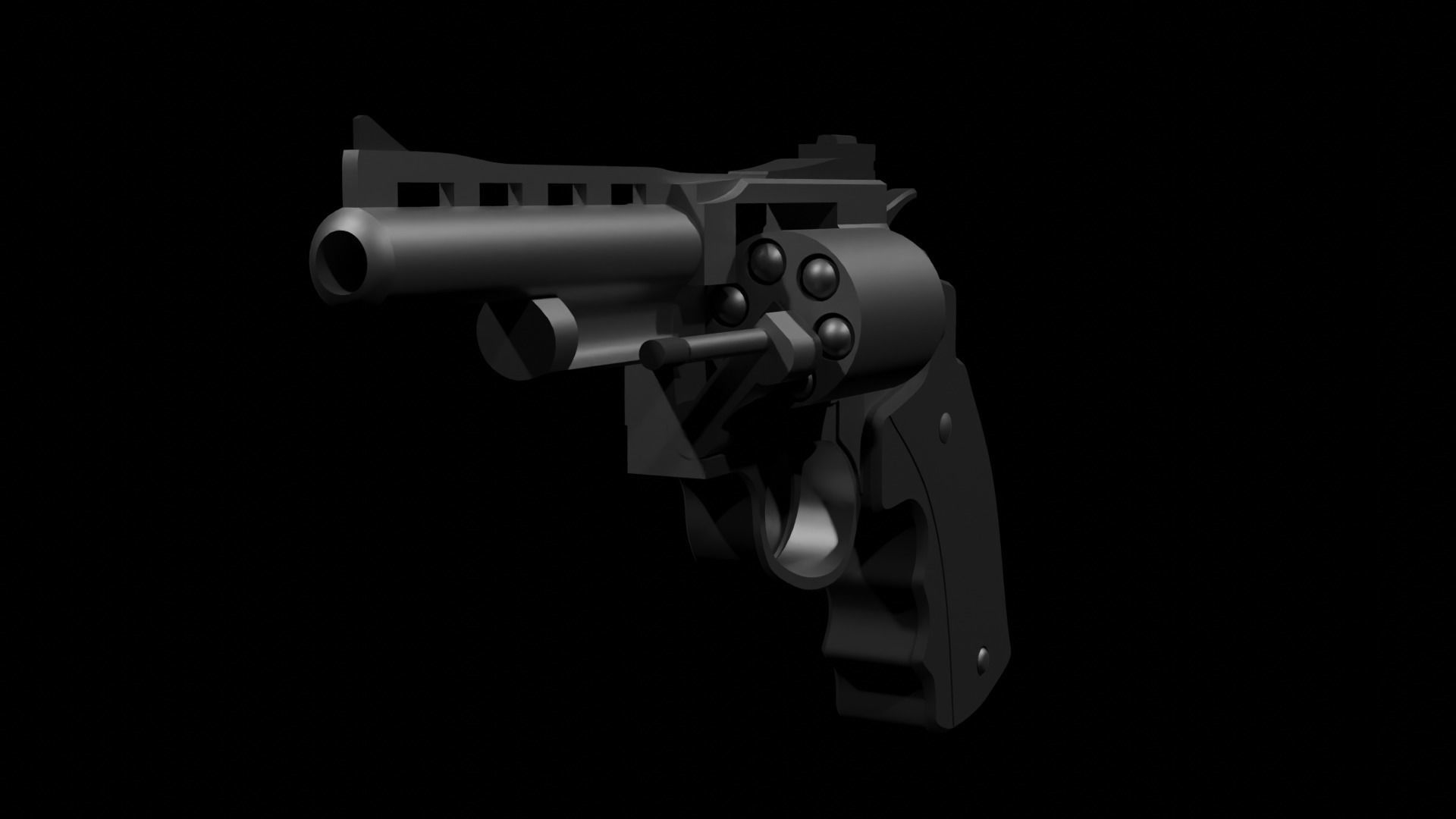Simple Revolver Caliber 38 free VR / AR / low-poly 3D model rigged ...