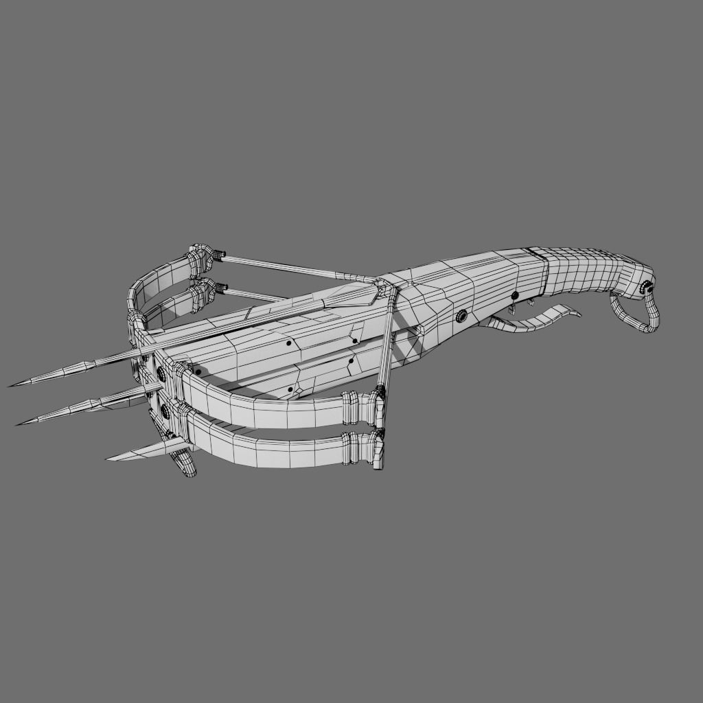3D model Medieval Fantasy Crossbow LowPoly VR / AR / low-poly | CGTrader