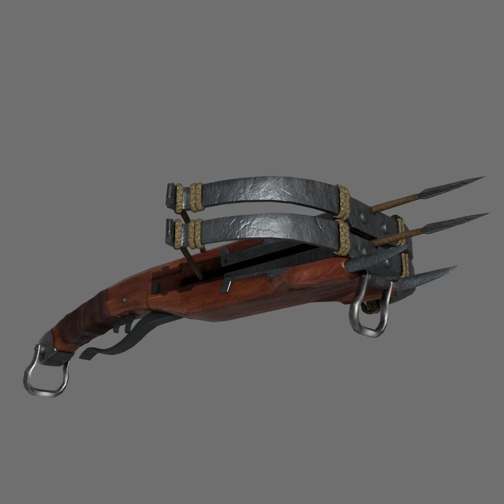 3D model Medieval Fantasy Crossbow LowPoly VR / AR / low-poly | CGTrader
