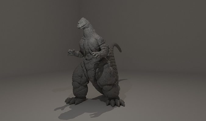 3d Godzilla 3d Print Model Cgtrader