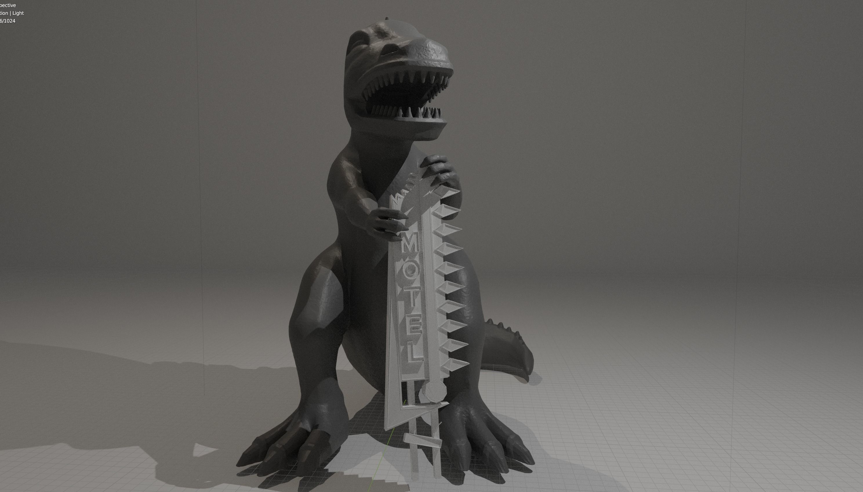 Dinky The Dinosaur High Detail 3D Model From Fallout New Vegas 3D model ...