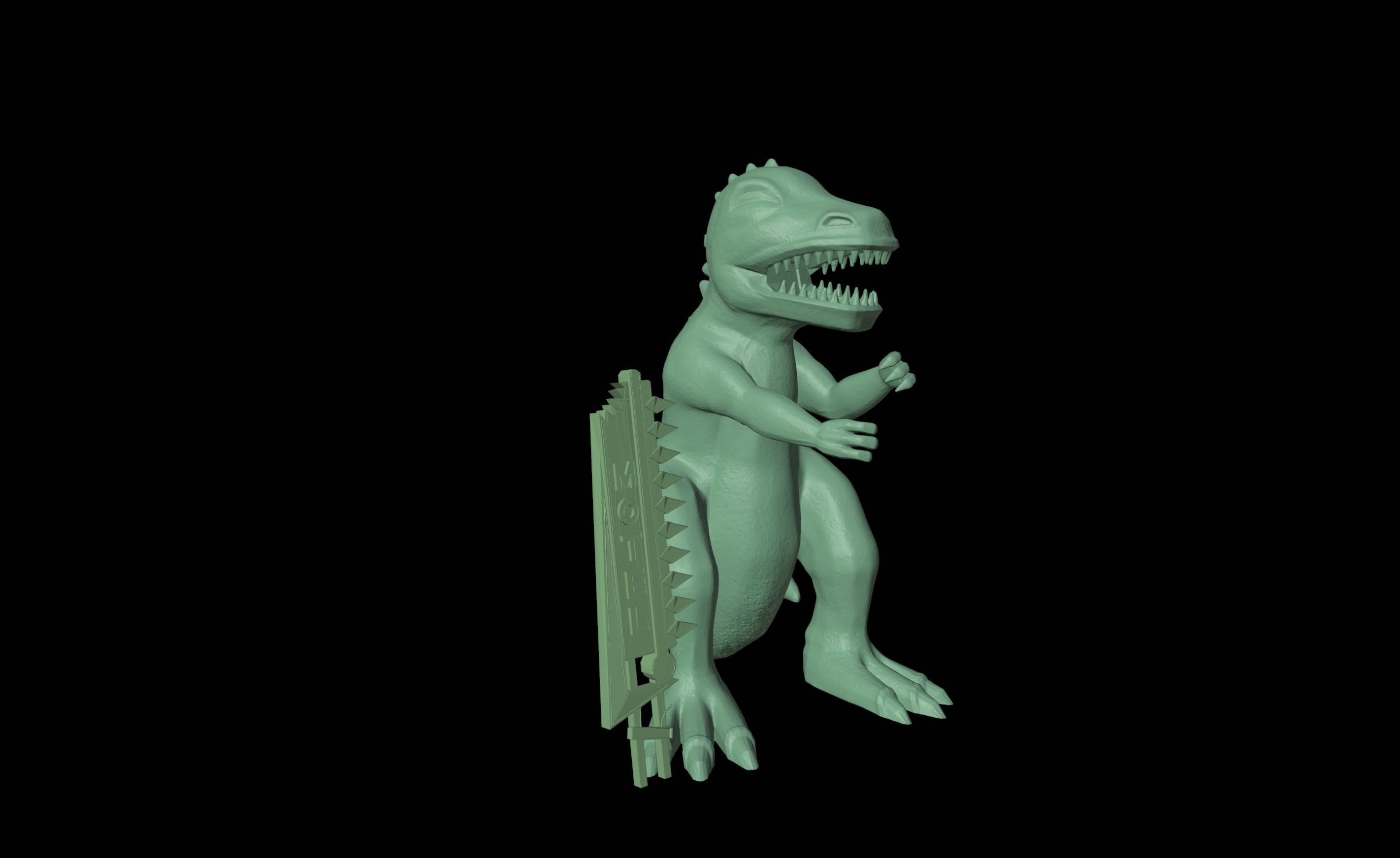 Dinky The Dinosaur High Detail 3D Model From Fallout New Vegas 3D model ...
