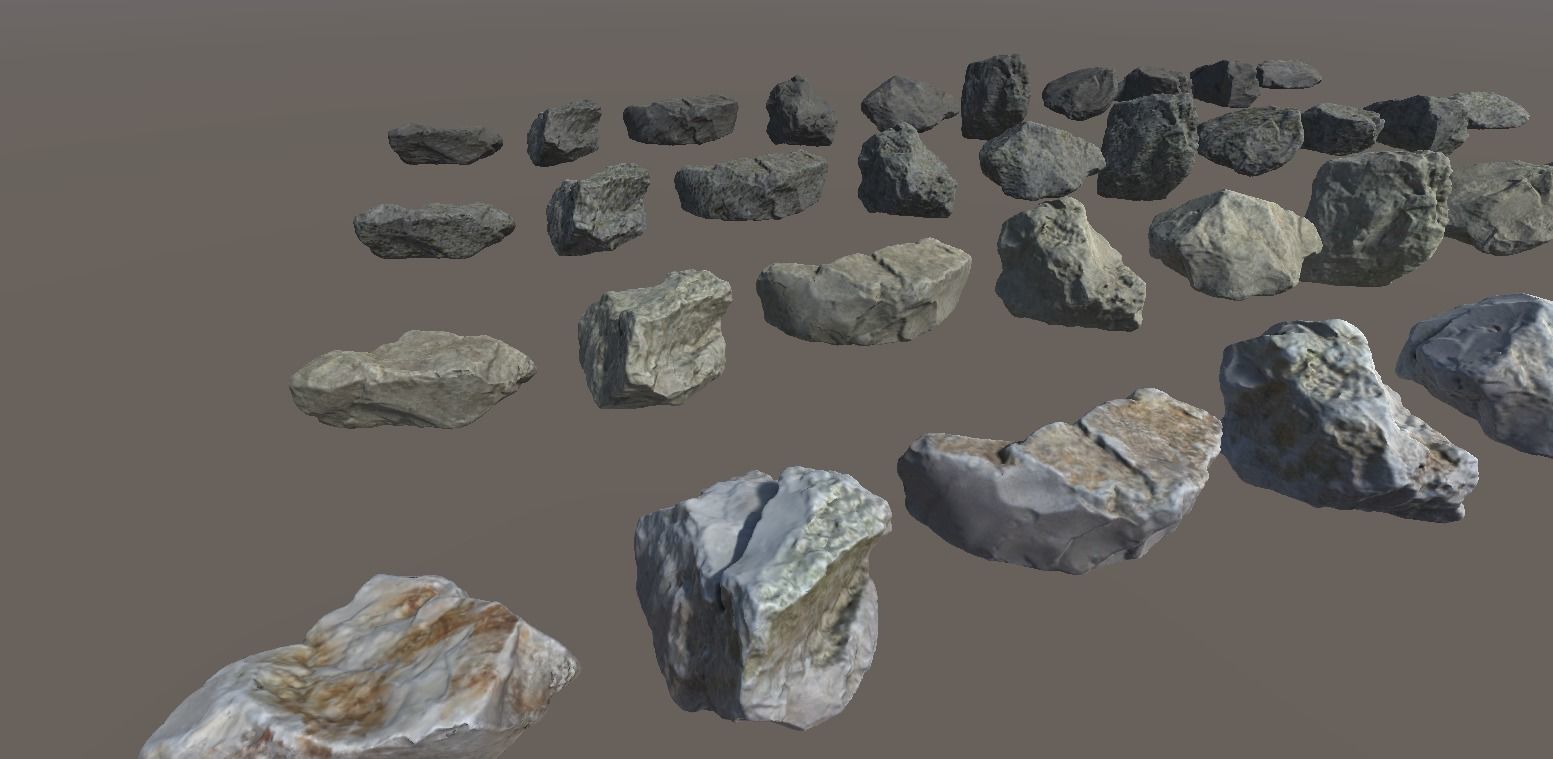 3D model Scanned Rocks Collection 01 VR / AR / low-poly | CGTrader