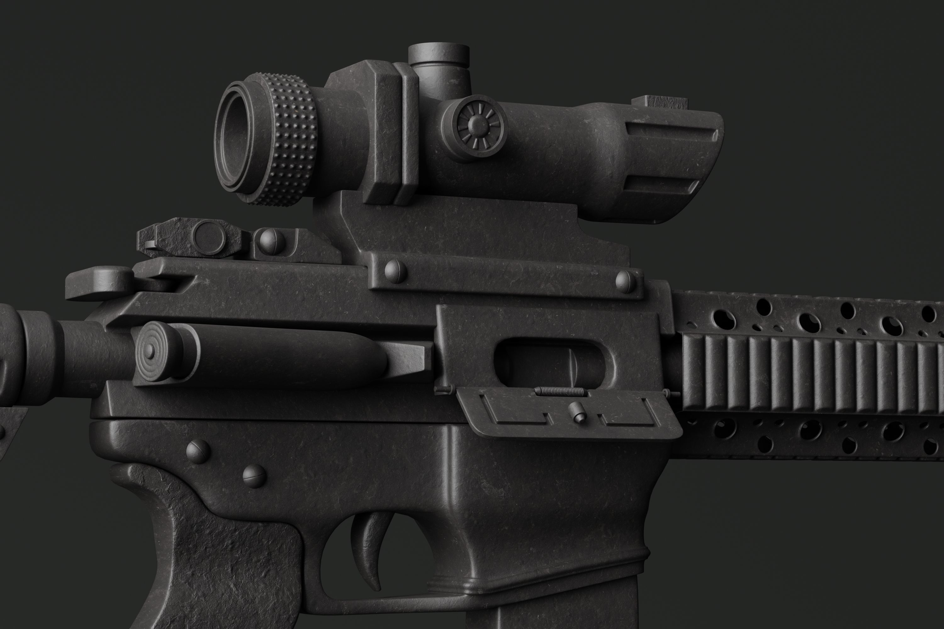 3D model Assault Rifle VR / AR / low-poly | CGTrader