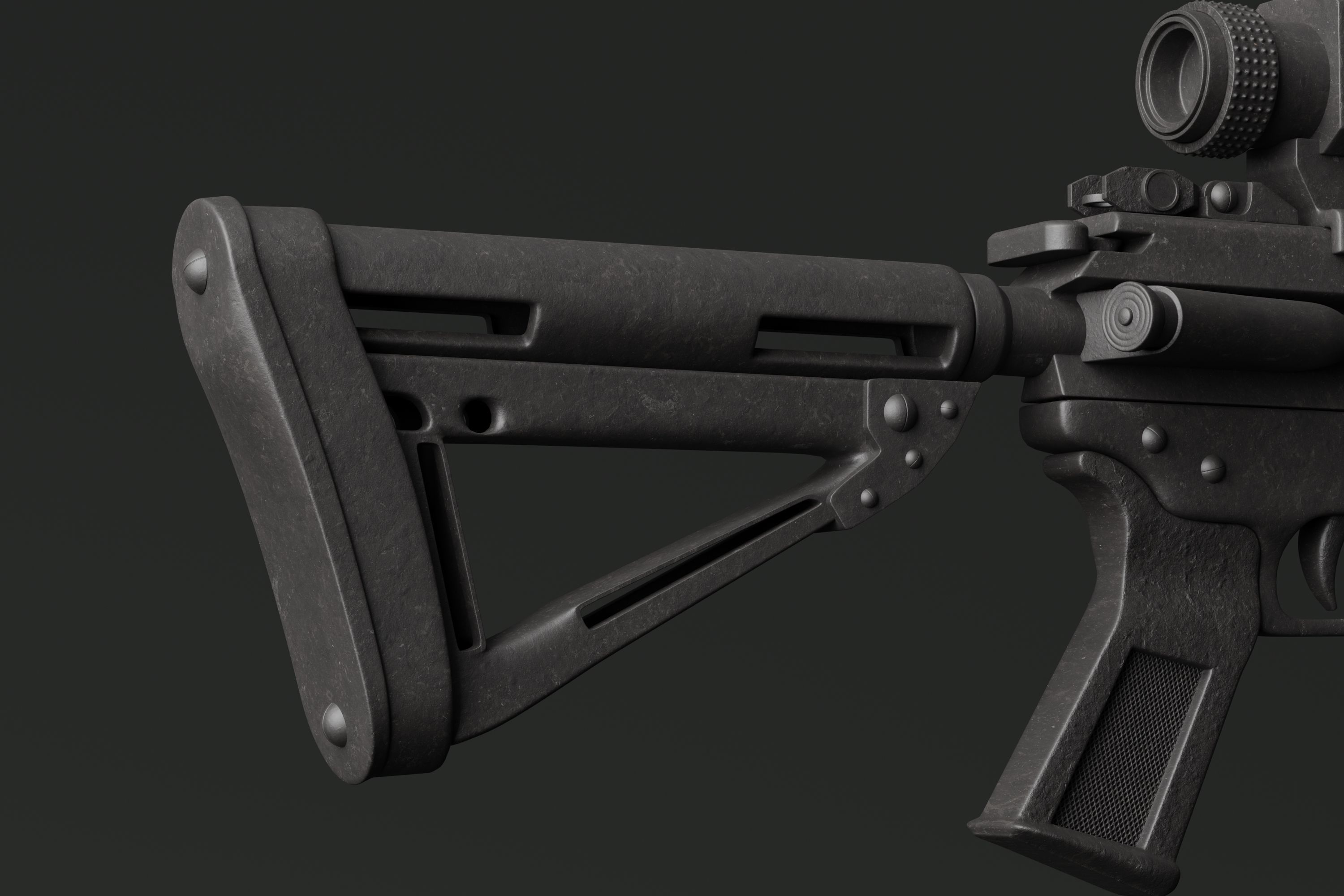 3D model Assault Rifle VR / AR / low-poly | CGTrader