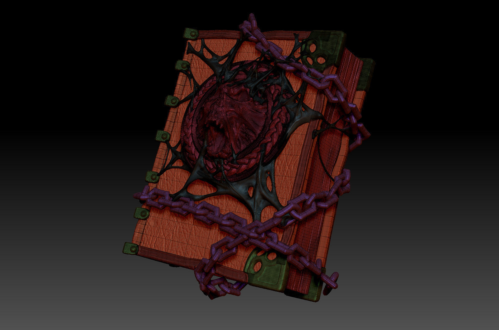 Necronomicon Book of Evil sculpture 3D model 3D printable | CGTrader