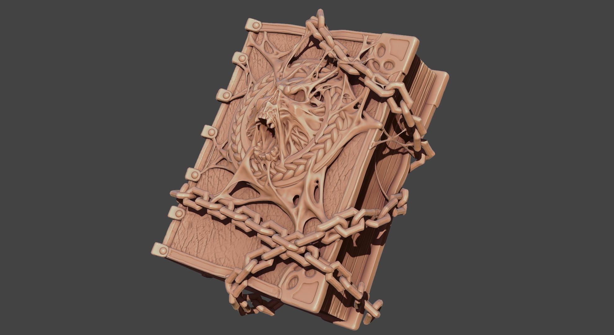 Necronomicon Book of Evil sculpture 3D model 3D printable | CGTrader