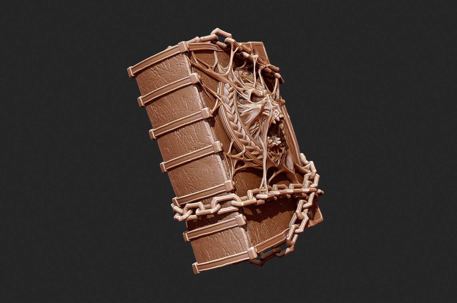 Necronomicon Book of Evil sculpture 3D model 3D printable | CGTrader