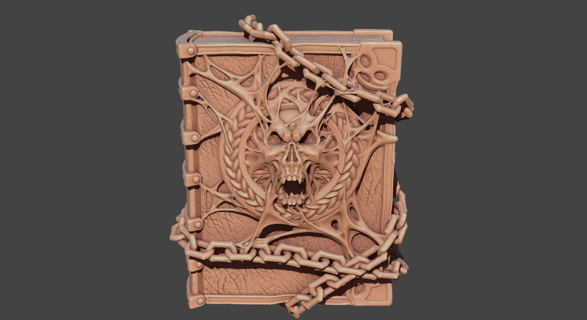 Necronomicon Book of Evil sculpture 3D model 3D printable | CGTrader
