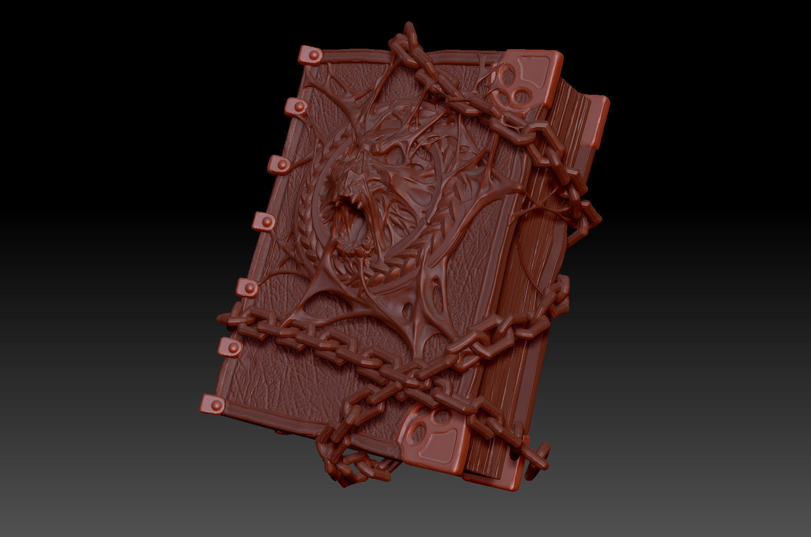 Necronomicon Book of Evil sculpture 3D model 3D printable | CGTrader