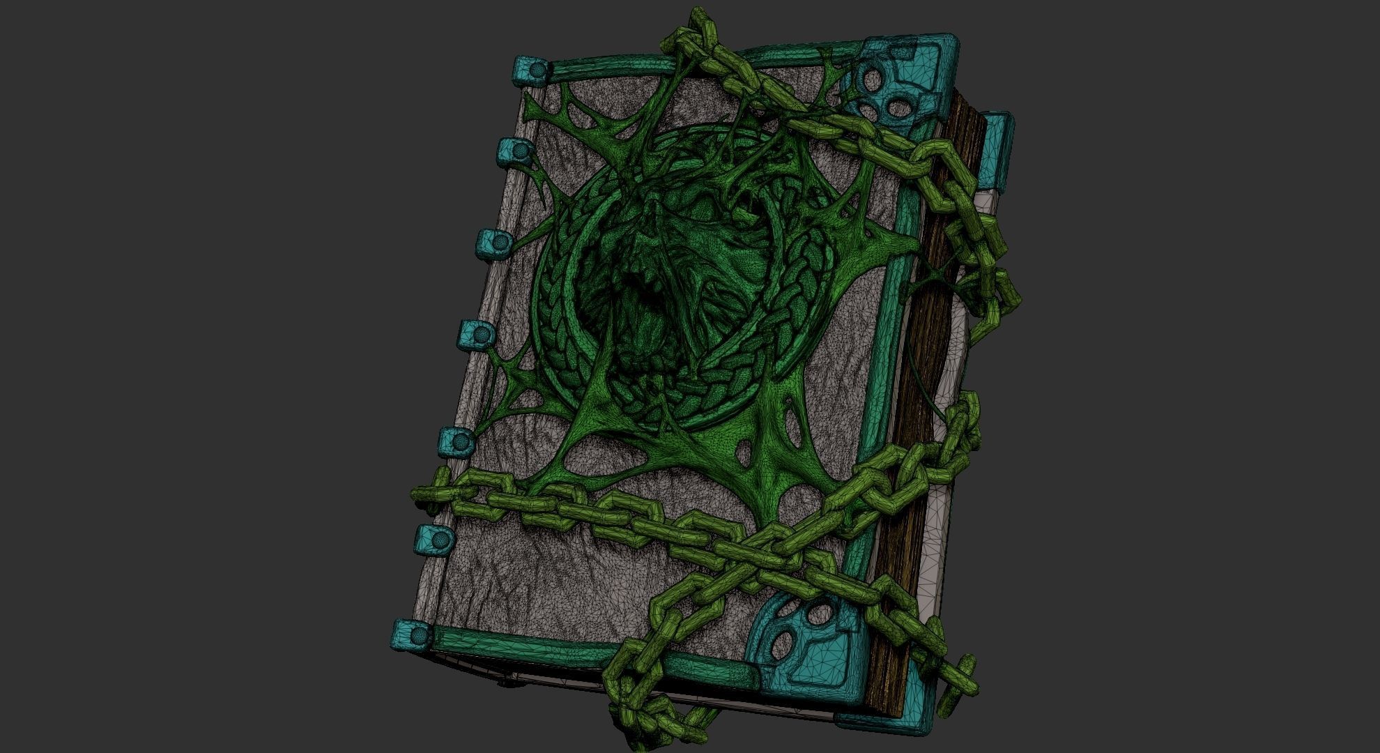 Necronomicon Book of Evil sculpture 3D model 3D printable | CGTrader