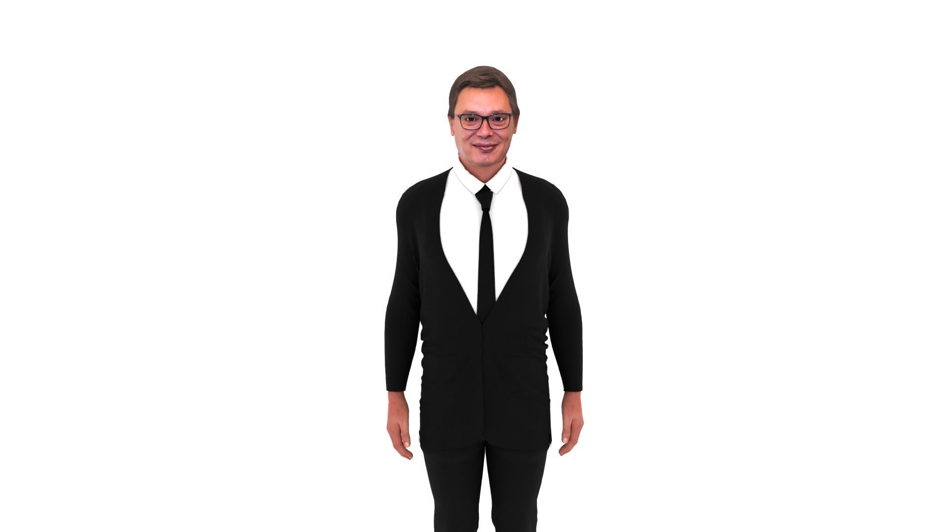 3D model Aleksandar Vucic - President of Serbia VR / AR / low-poly ...