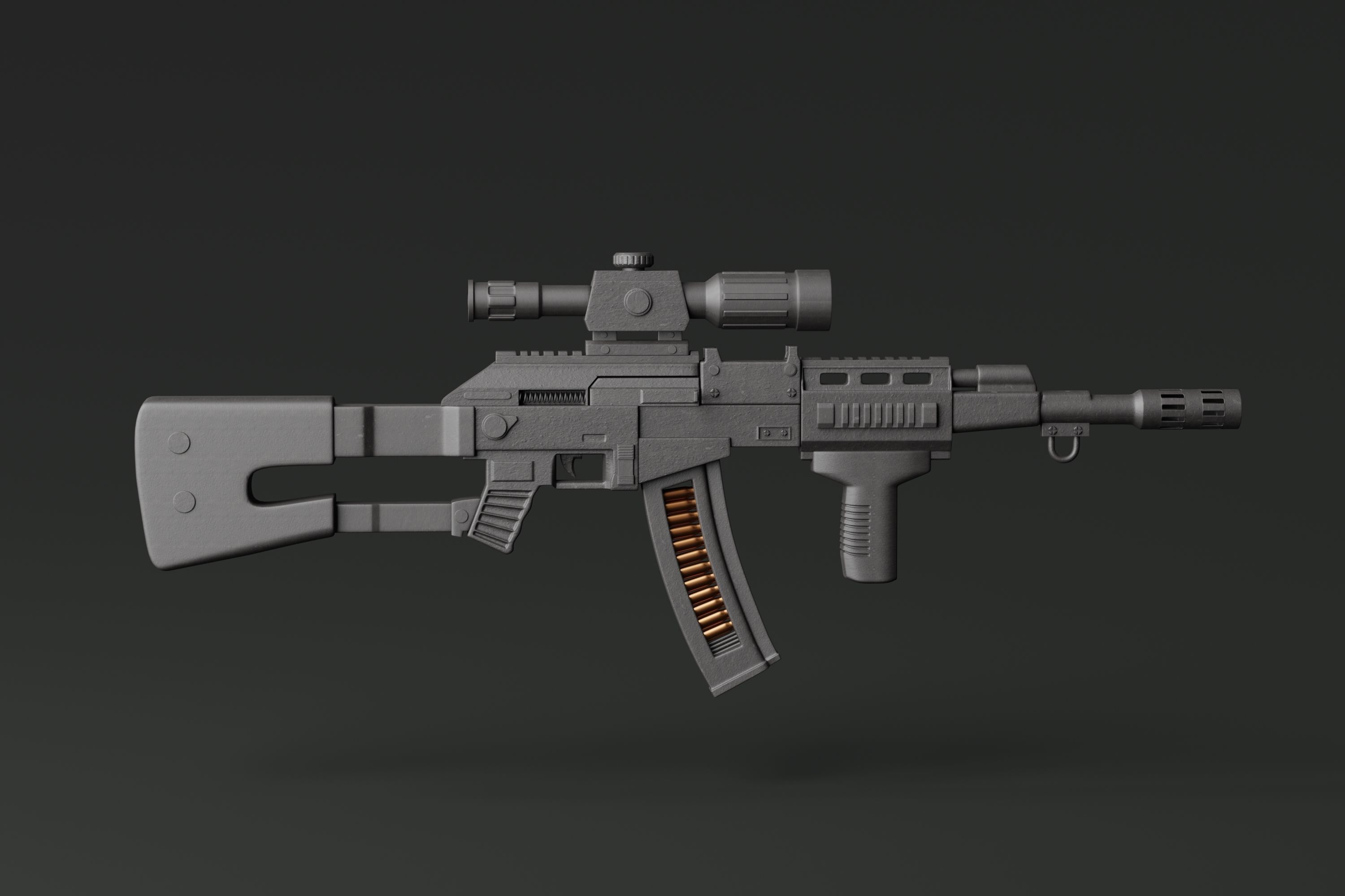3D model Assault Rifle Gun VR / AR / low-poly | CGTrader