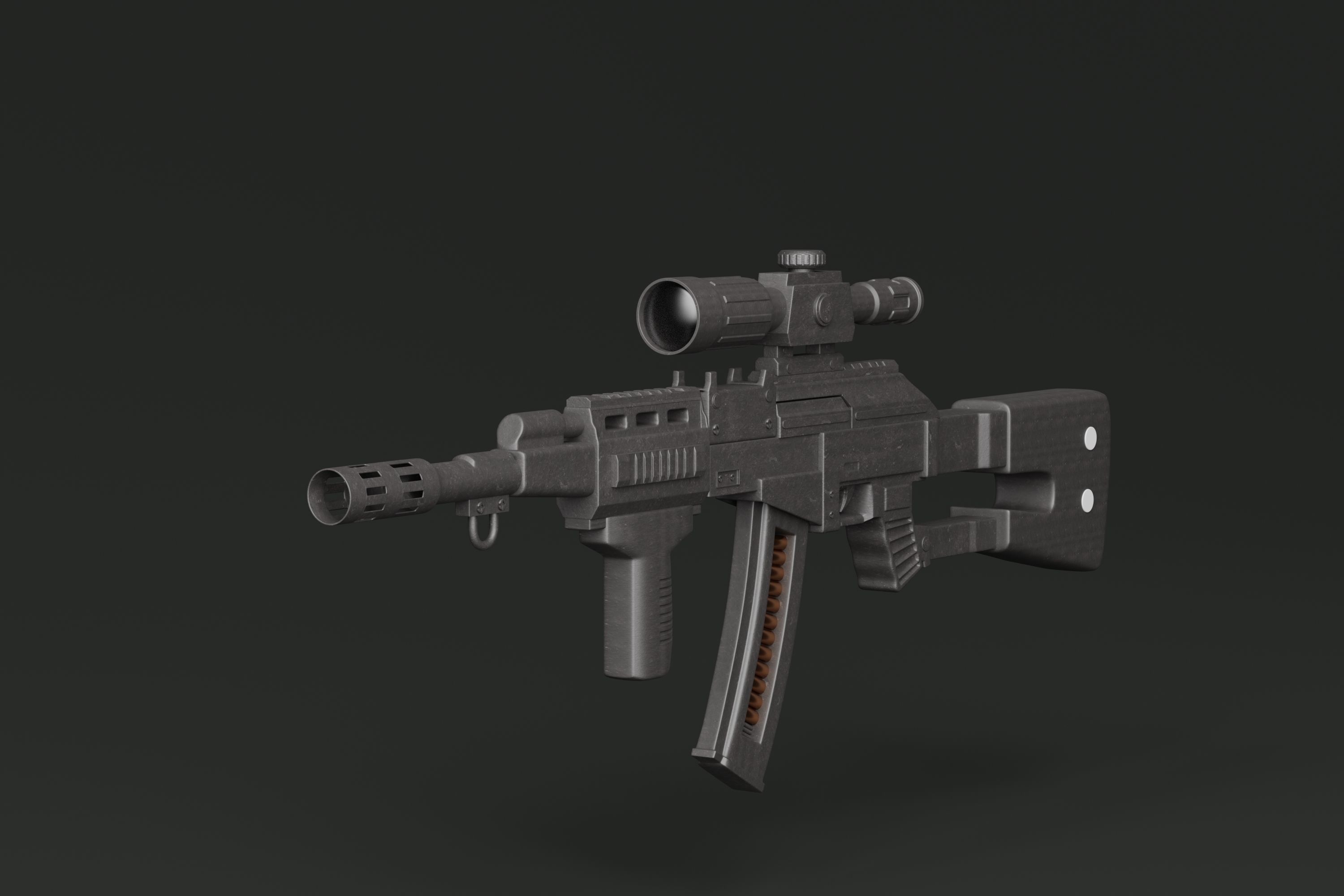 3D model Assault Rifle Gun VR / AR / low-poly | CGTrader