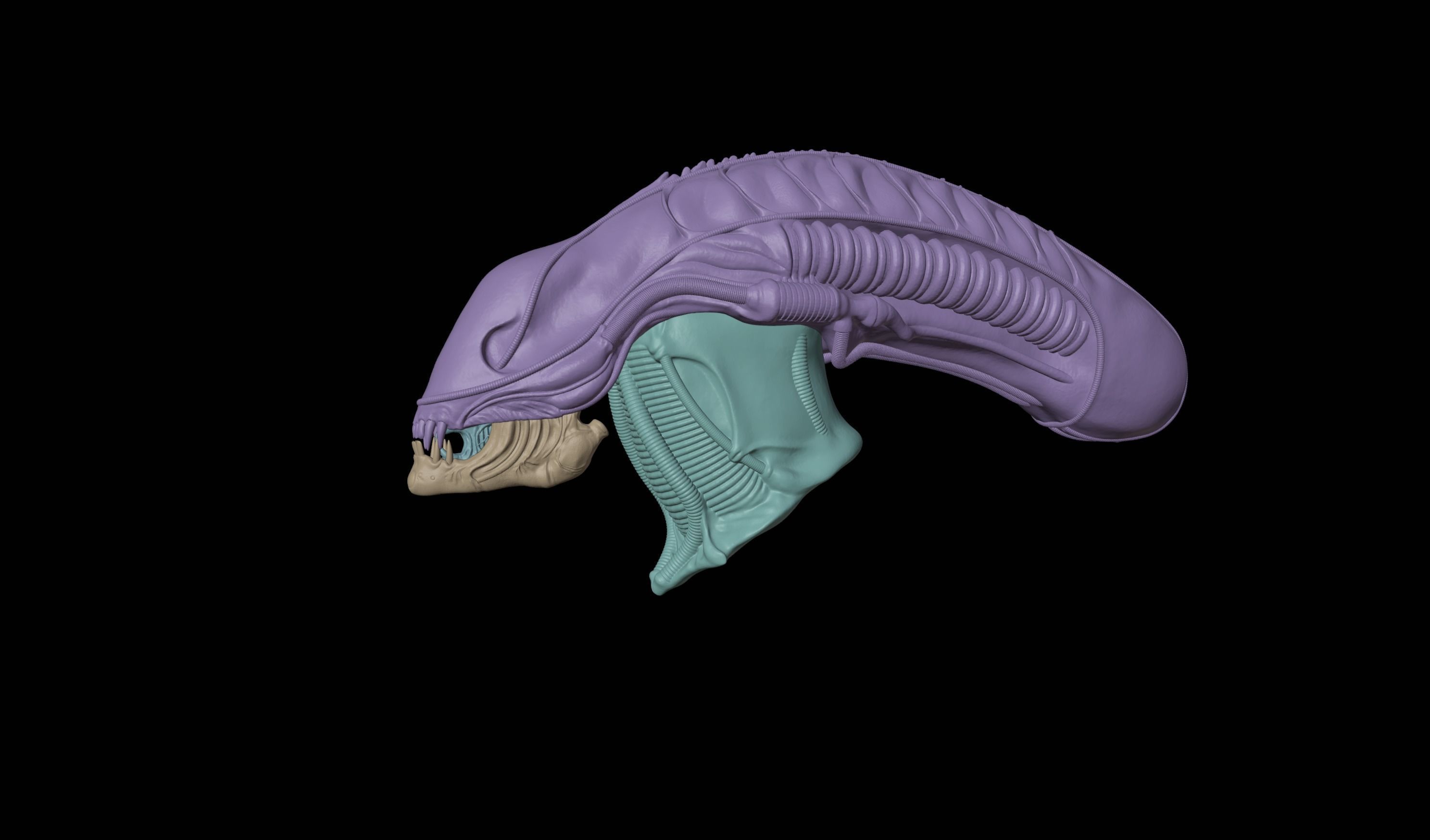 Aliens 1986 Screen Accurate Alien Warrior Head 3D Model 3D model 3D ...