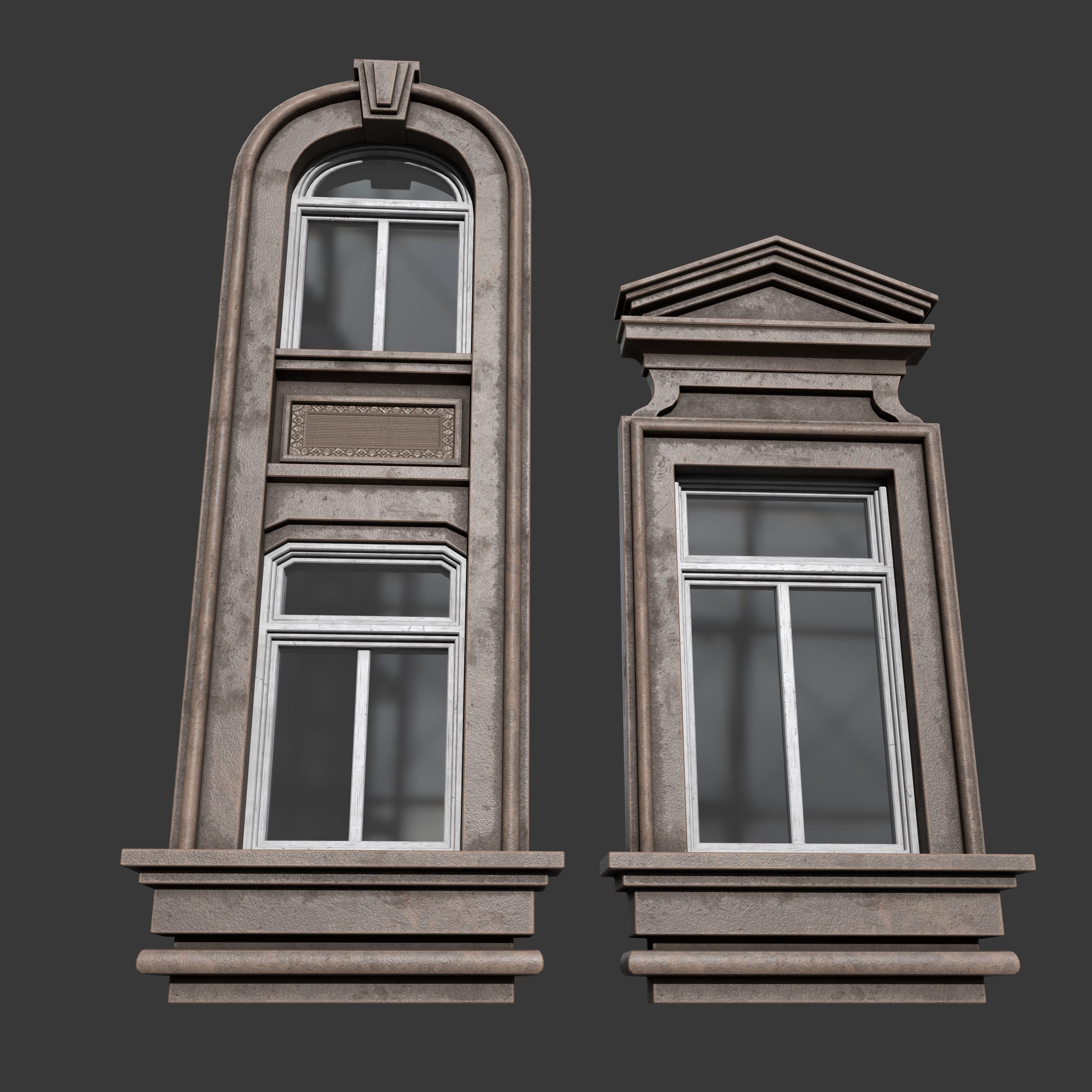 3D model Classic Cartoon style of PBR Modular Windows Collection 2 VR ...