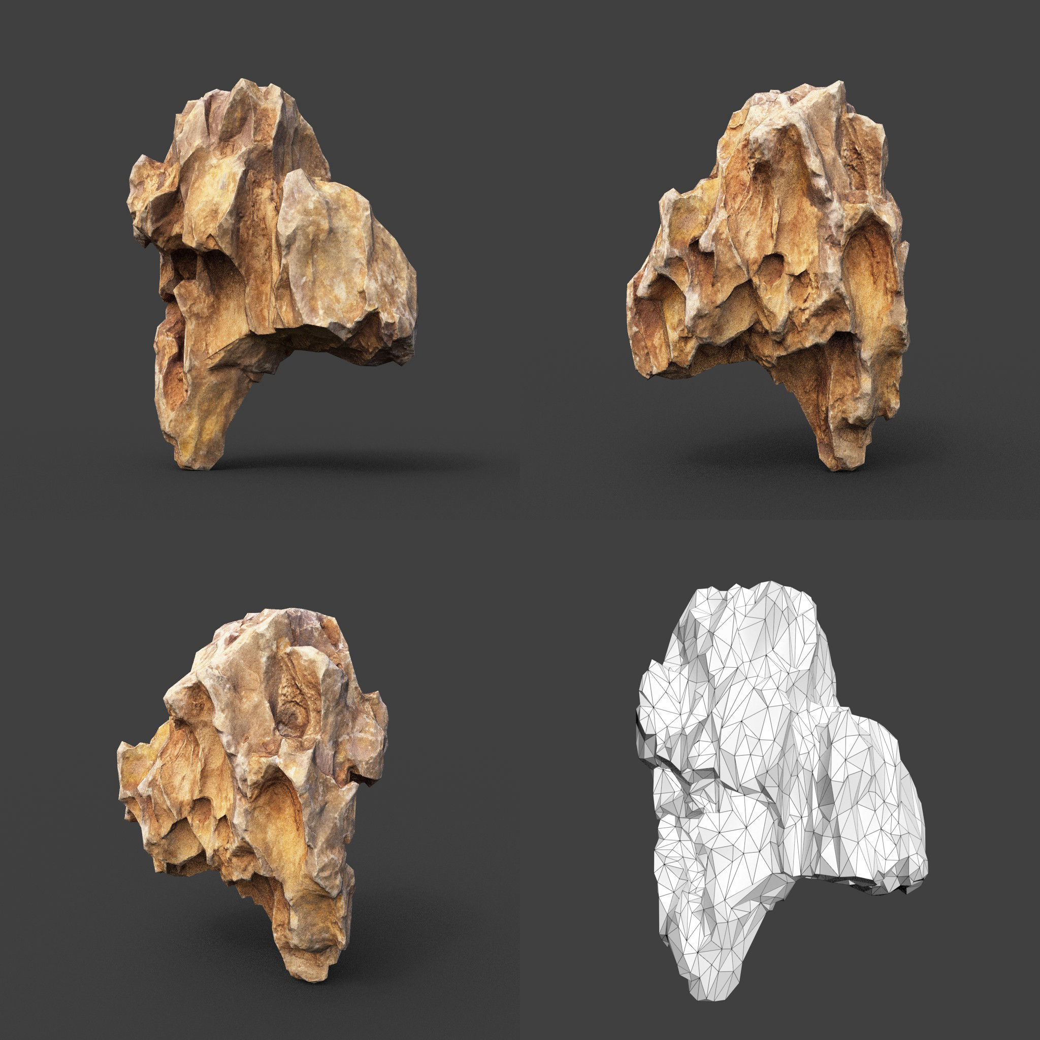 3D model Erosion Rock Photogrammetry 220726 - Ultra HD 16K Textures VR ...