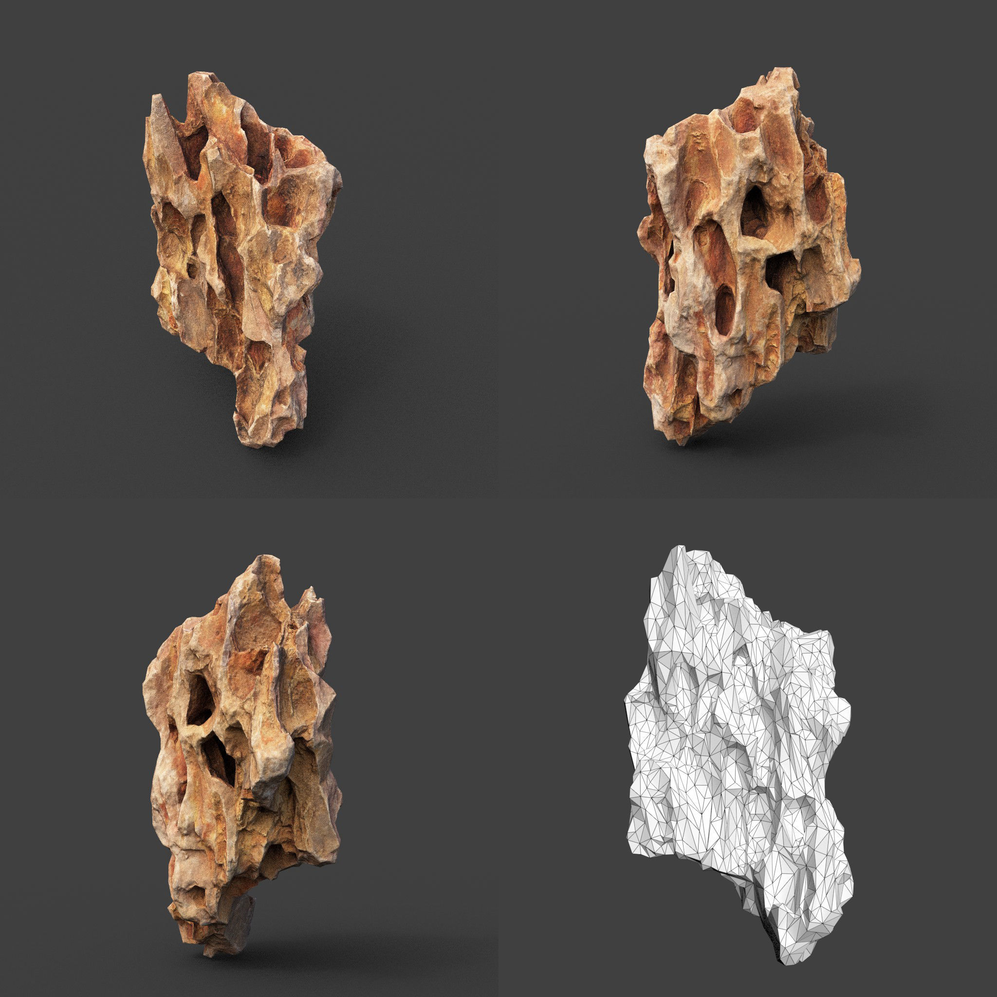 3D model Erosion Rock Photogrammetry 220726 - Ultra HD 16K Textures VR ...